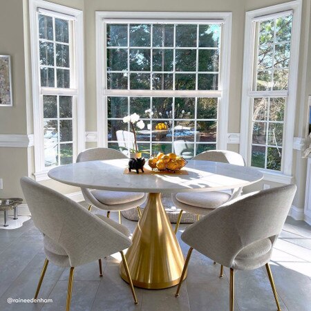 silhouette round dining table