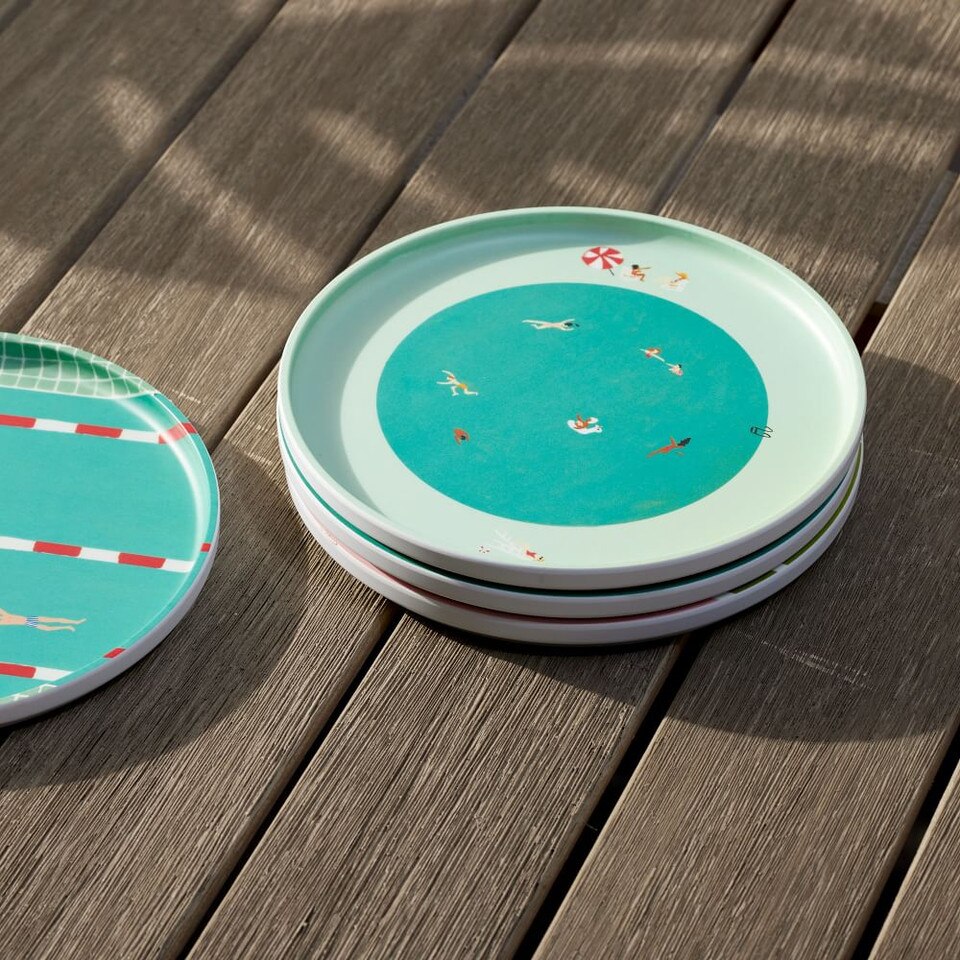 Aaron Probyn Melamine Sporting Salad Plates (Set of 4) | West Elm Australia