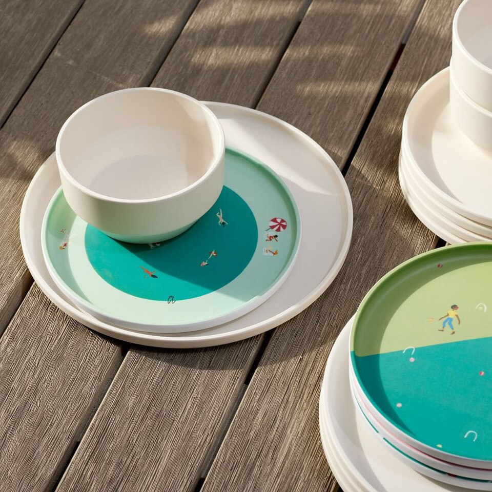 Aaron Probyn Melamine Sporting Salad Plates (Set of 4) | West Elm Australia