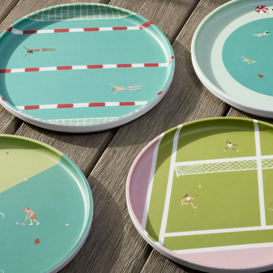 Aaron Probyn Melamine Sporting Salad Plates (Set of 4) | West Elm Australia