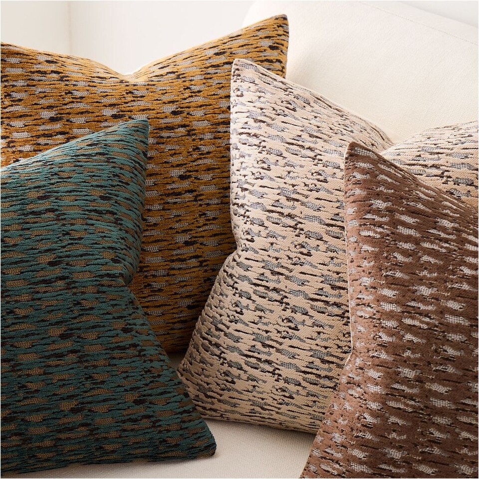 Abstract Linear Chenille Cushion Cover - West Elm Australia