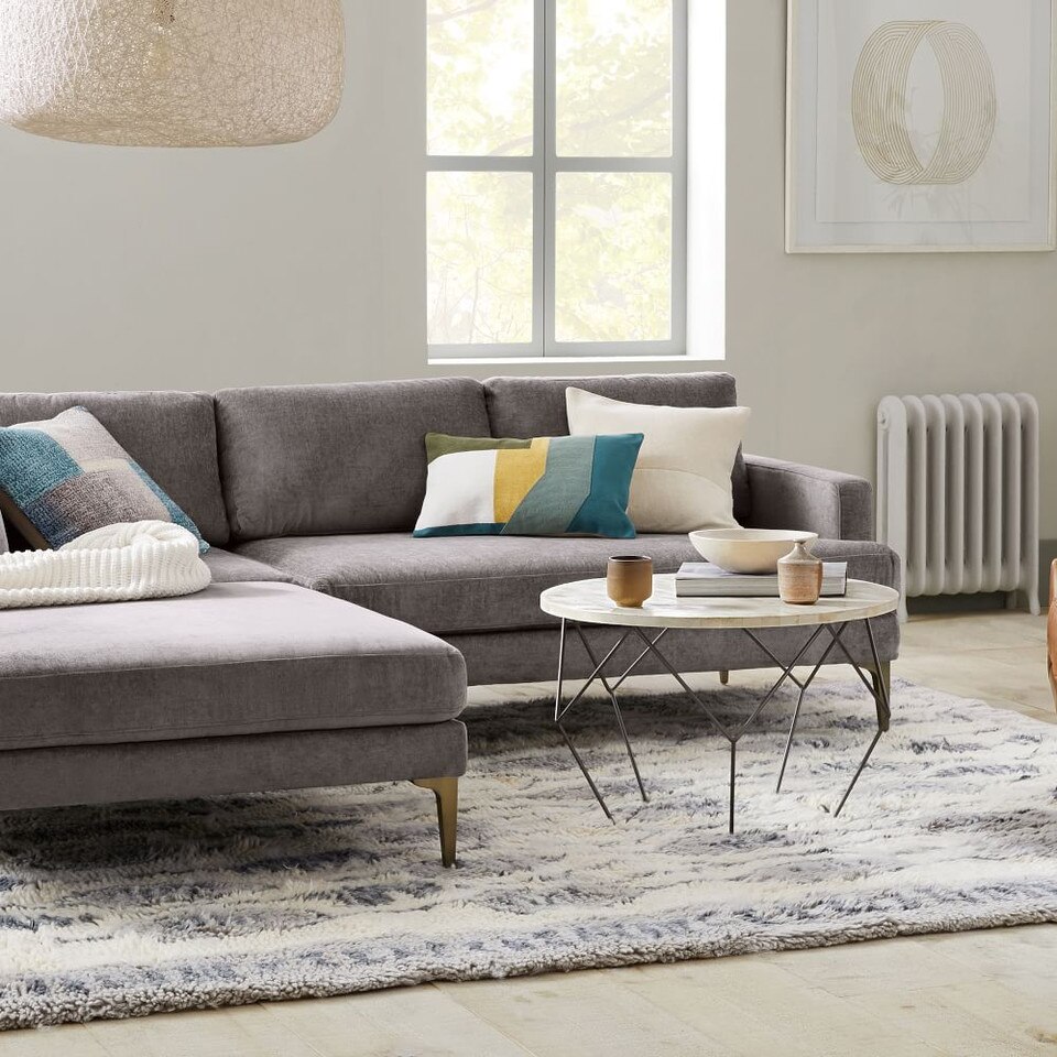 Andes 3-Piece Ottoman Modular (246 cm-274 cm) - West Elm Australia