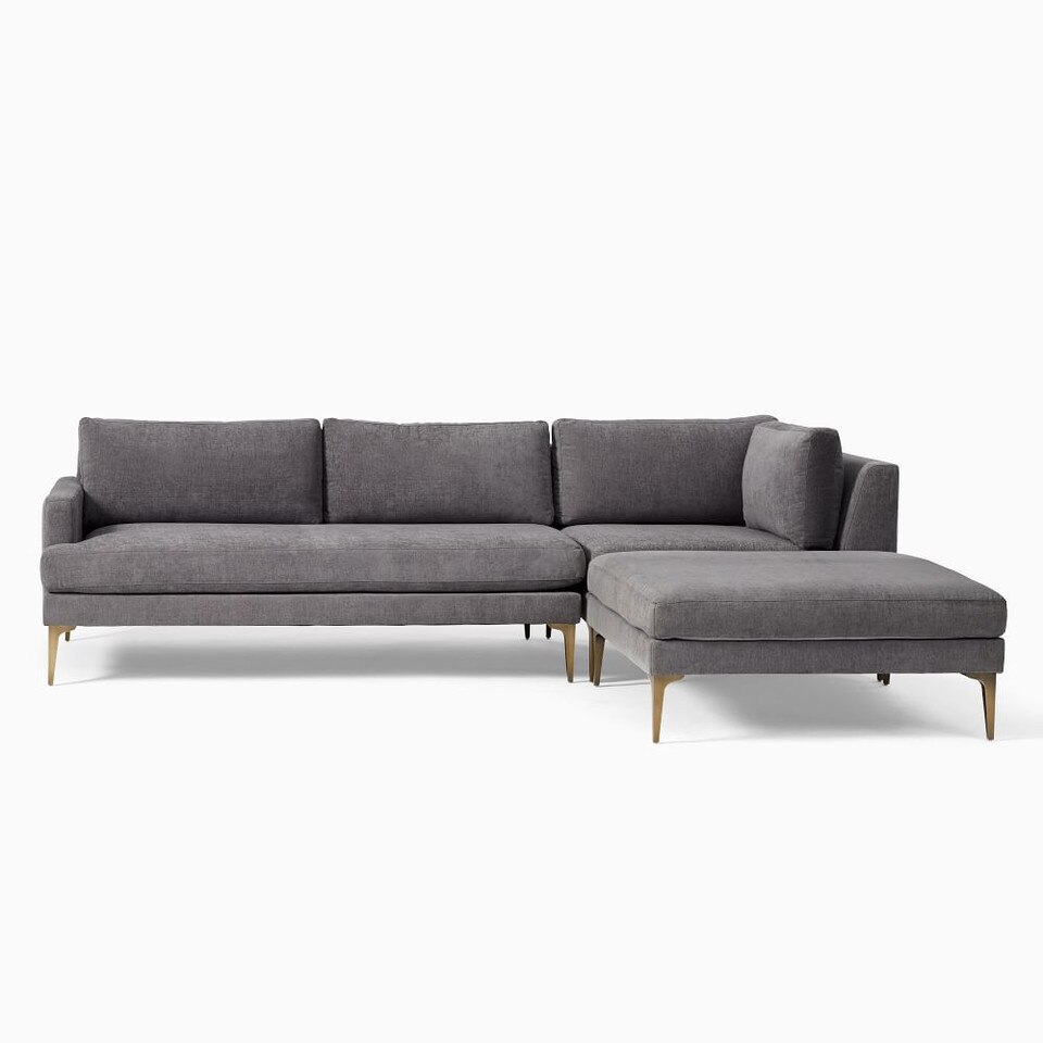 Andes 3-Piece Ottoman Modular (246 cm-276 cm) - West Elm Australia