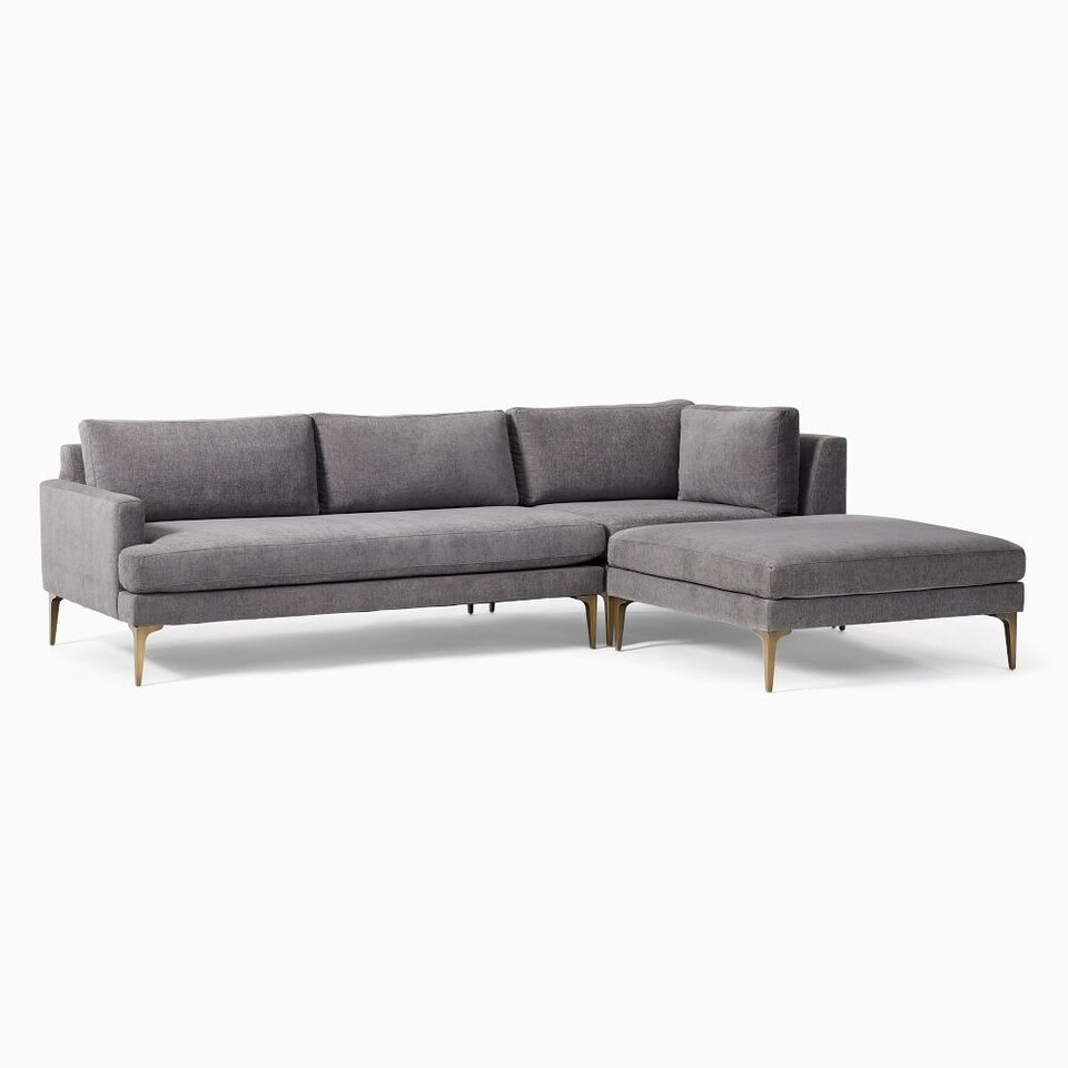 Andes 3-Piece Ottoman Modular (246 cm-276 cm) - West Elm Australia