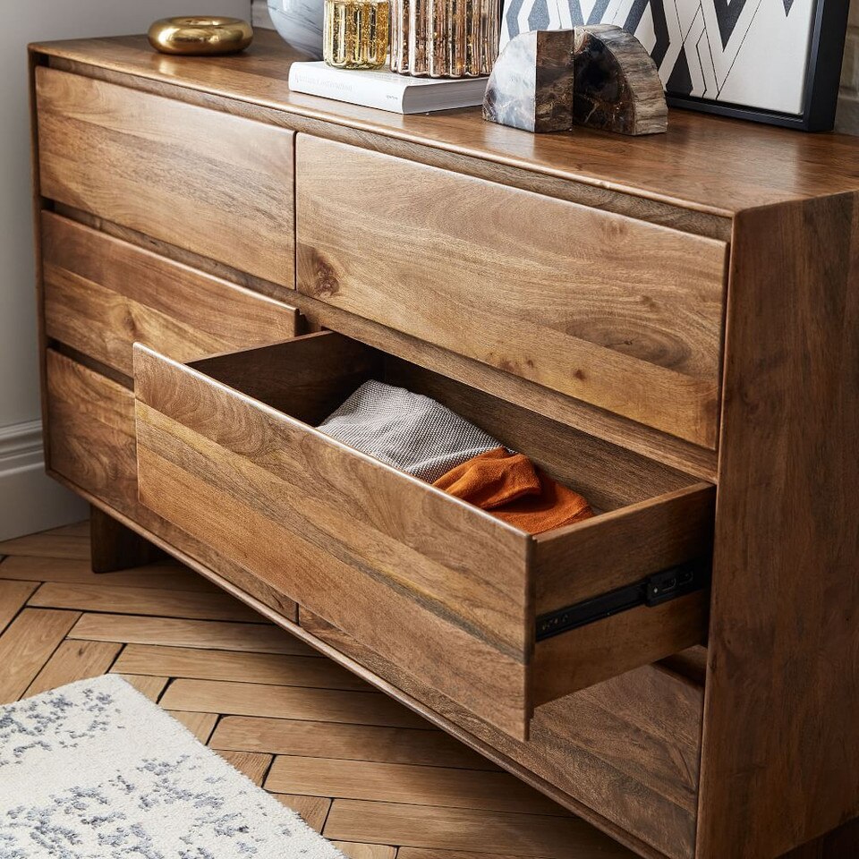 Anton Solid Wood 6-Drawer Dresser | west elm Australia