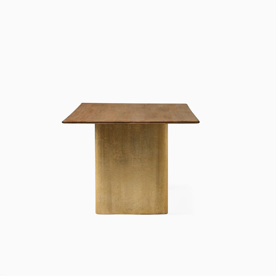 Anton Metal Plinth Dining Table (183 cm) | West Elm Australia
