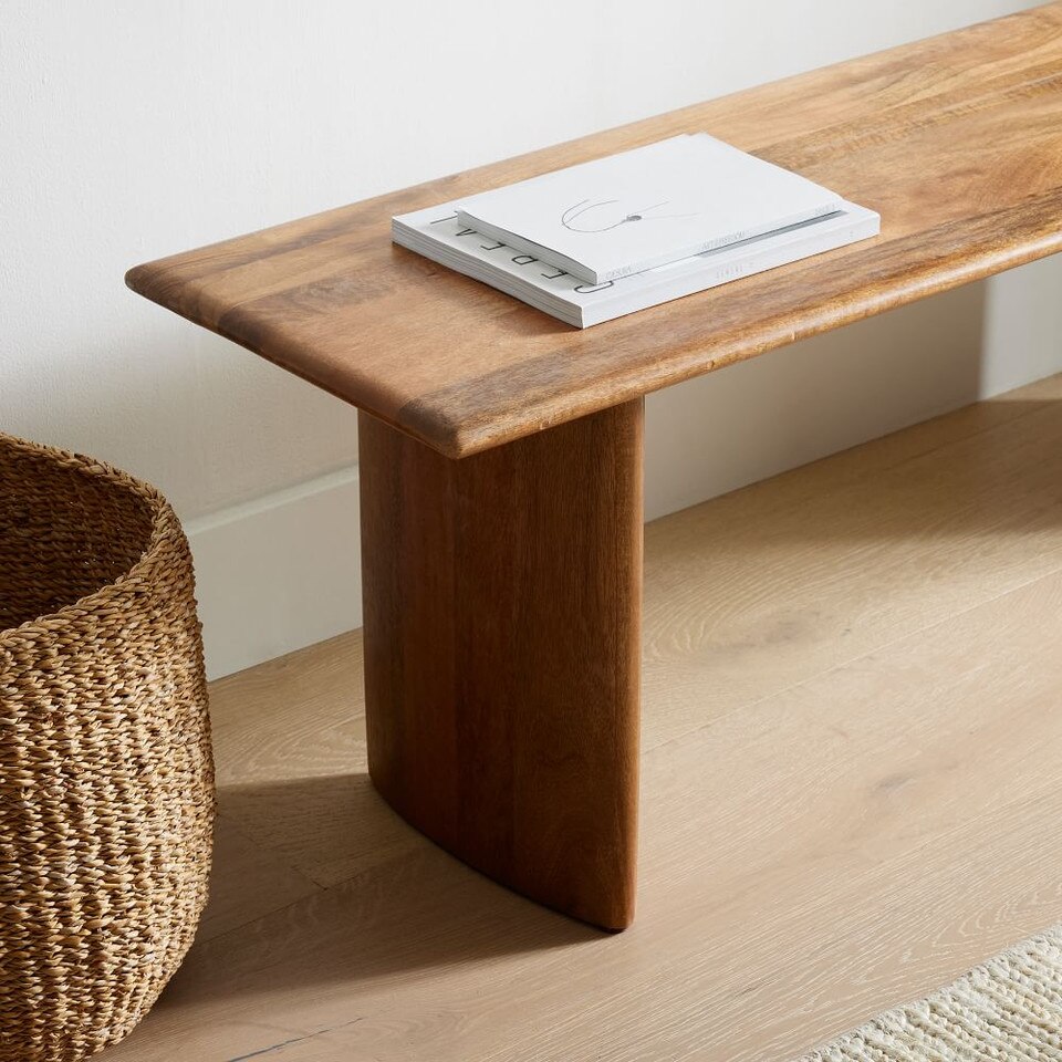 Anton Solid Wood Dining Bench (147 cm, 183 cm) - West Elm Australia