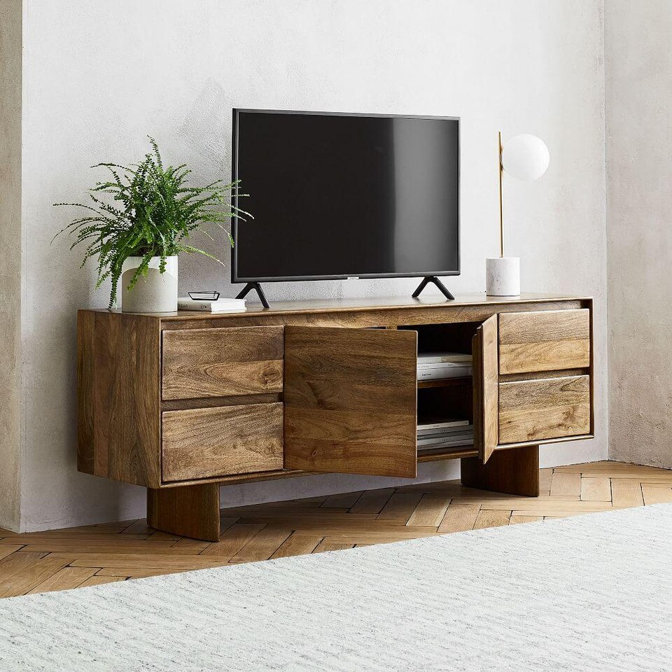 Anton Solid Wood Media Console (173 cm) | west elm Australia