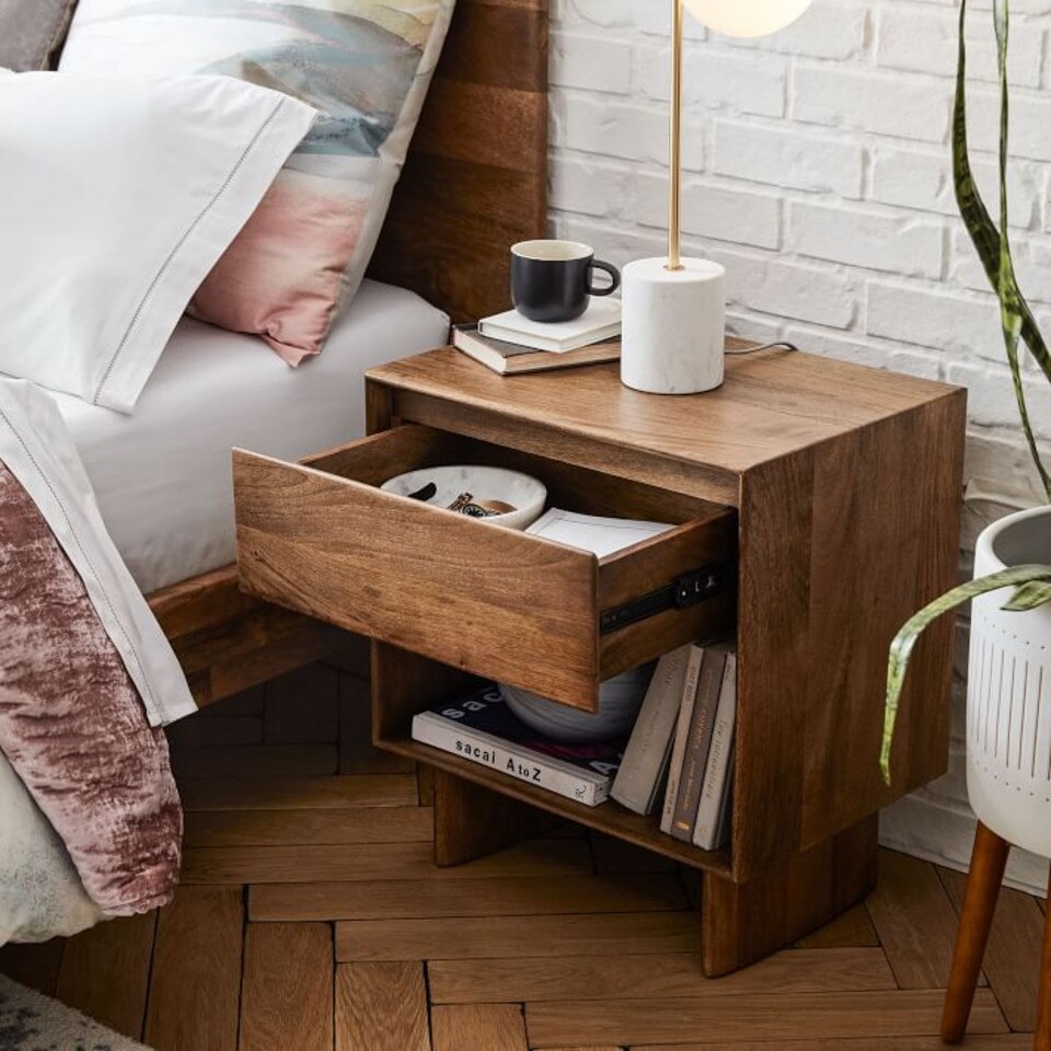 Anton Solid Wood Bedside Table | west elm Australia
