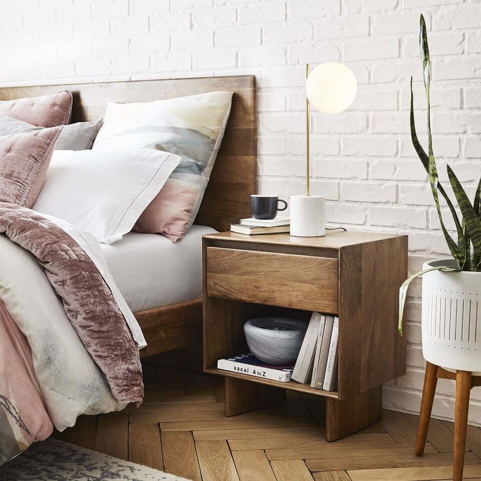 Anton Solid Wood Bedside Table | west elm Australia