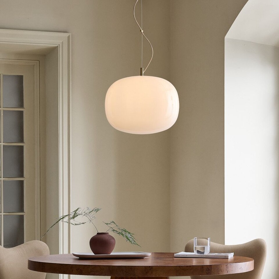 Aria Rounded Rectangle Glass Pendant (41 cm) | West Elm Australia