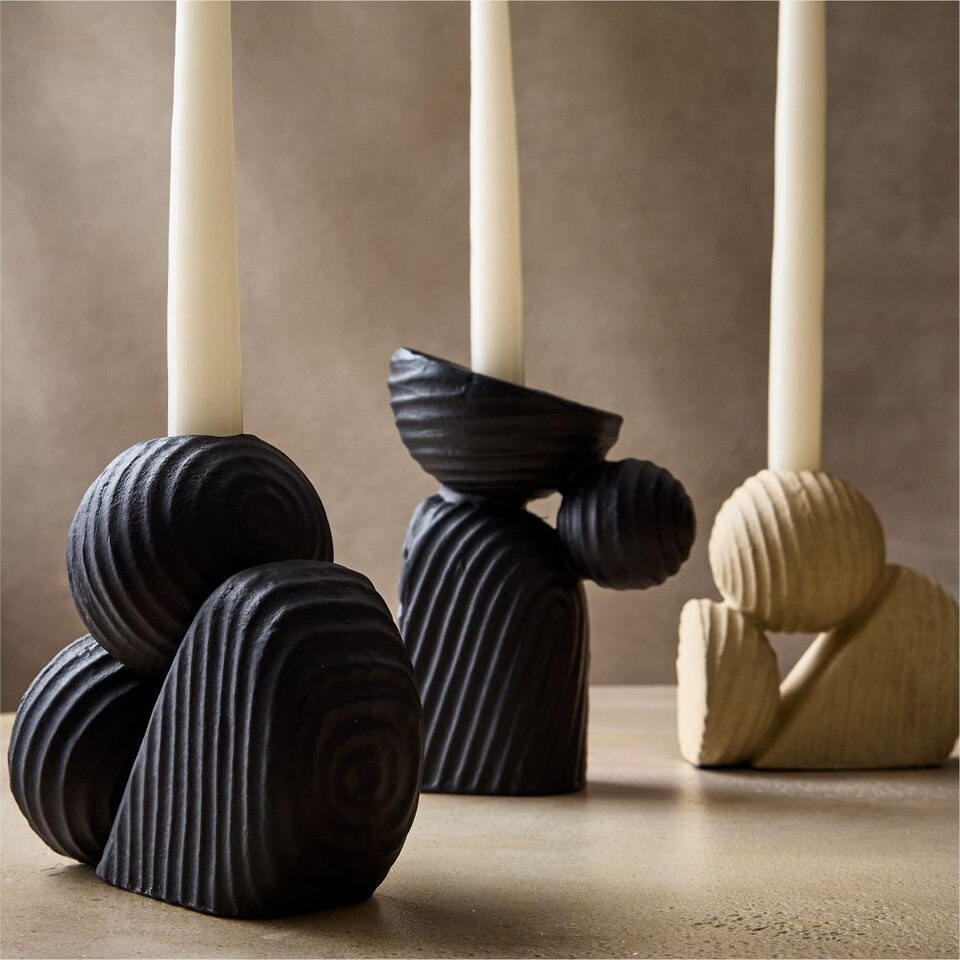 Asher Ceramic Taper Holders - West Elm Australia