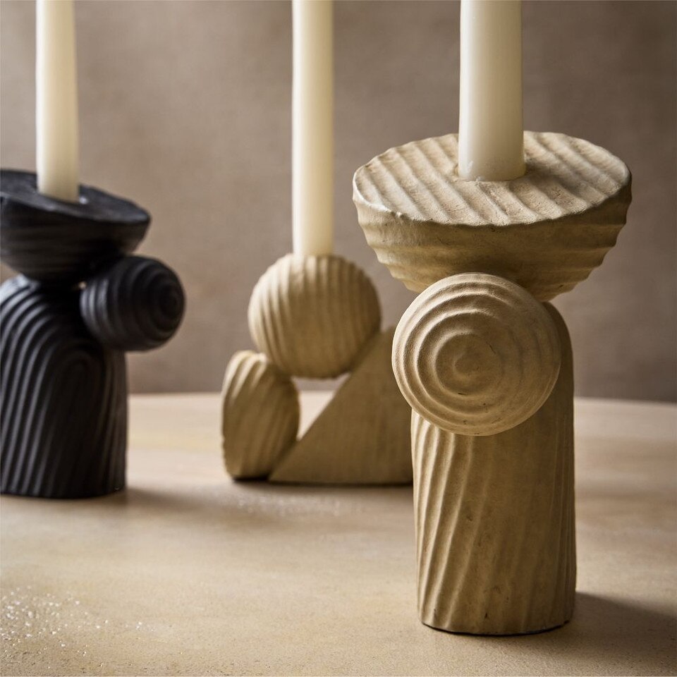 Asher Ceramic Taper Holders - West Elm Australia