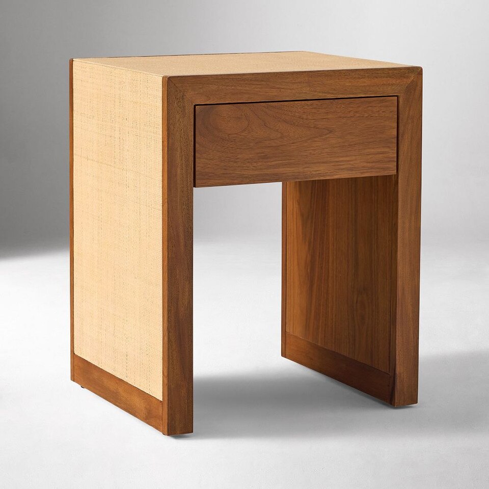 Baldwin Raffia Storage Side Table (46 cm) - West Elm Australia
