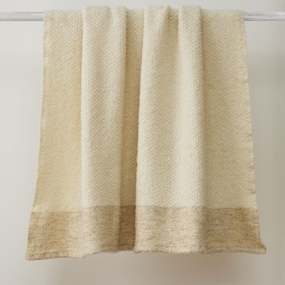 Basketweave Boucle Throw | West Elm Australia