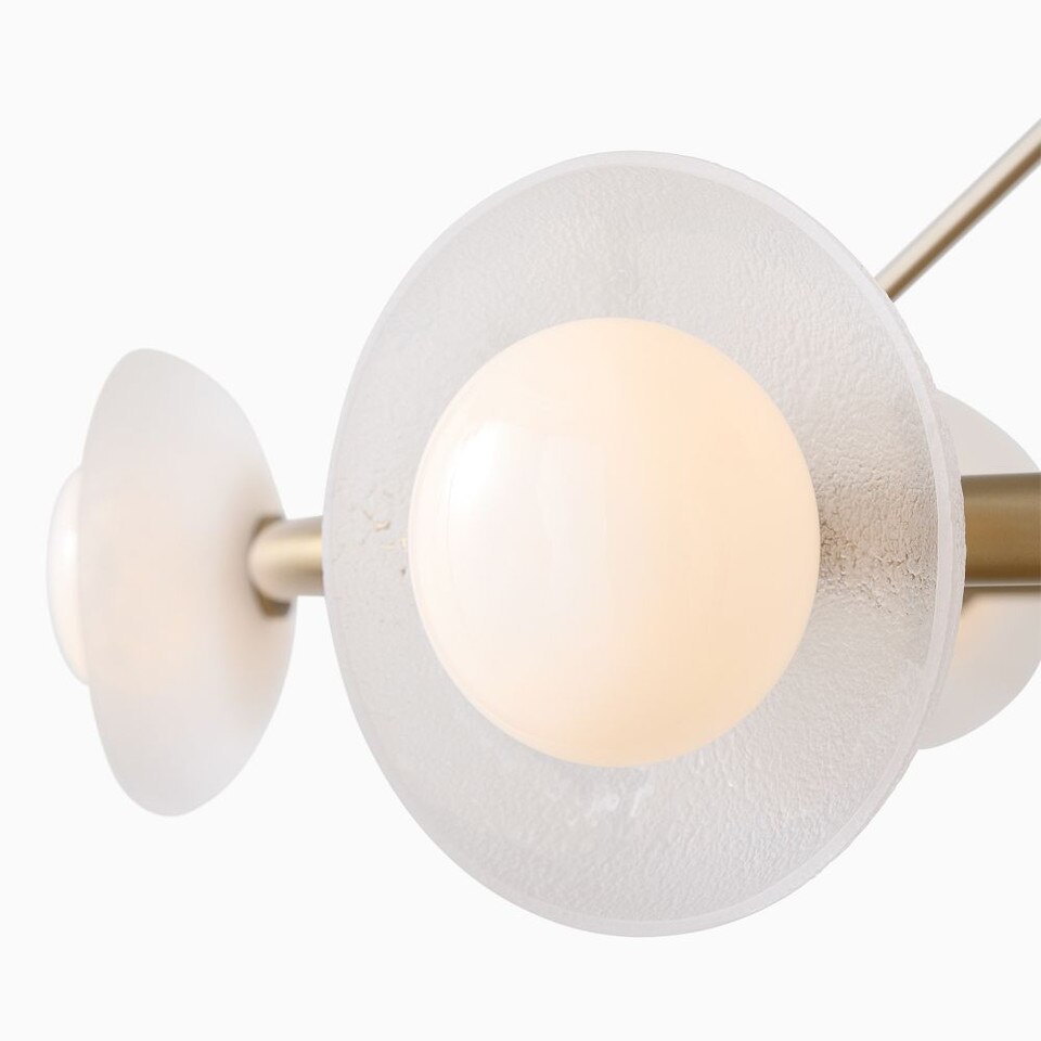 Bezel 6-Light Round Glass Chandelier (102 cm) - West Elm Australia