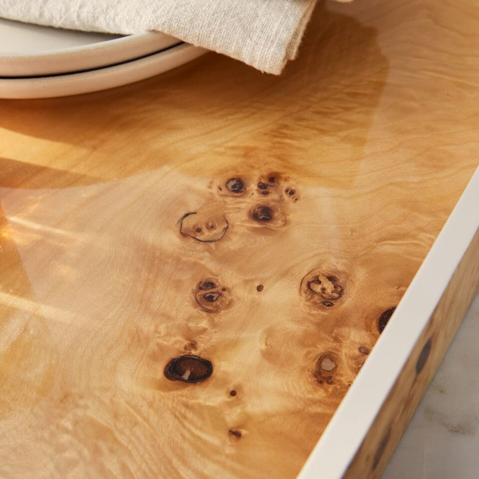 Burled Wood & Lacquer Trays | West Elm Australia