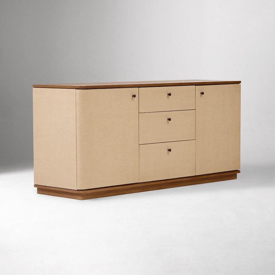 Camille Grasscloth Buffet (152 cm) - West Elm Australia
