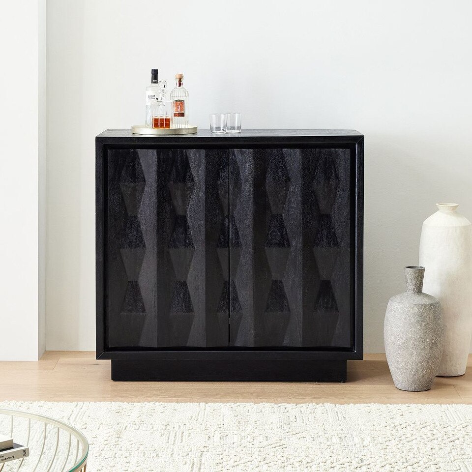 Carved Pattern Entry Cabinet (119 cm) | West Elm Australia
