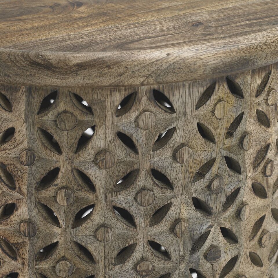 Carved Wood Side Table | west elm Australia