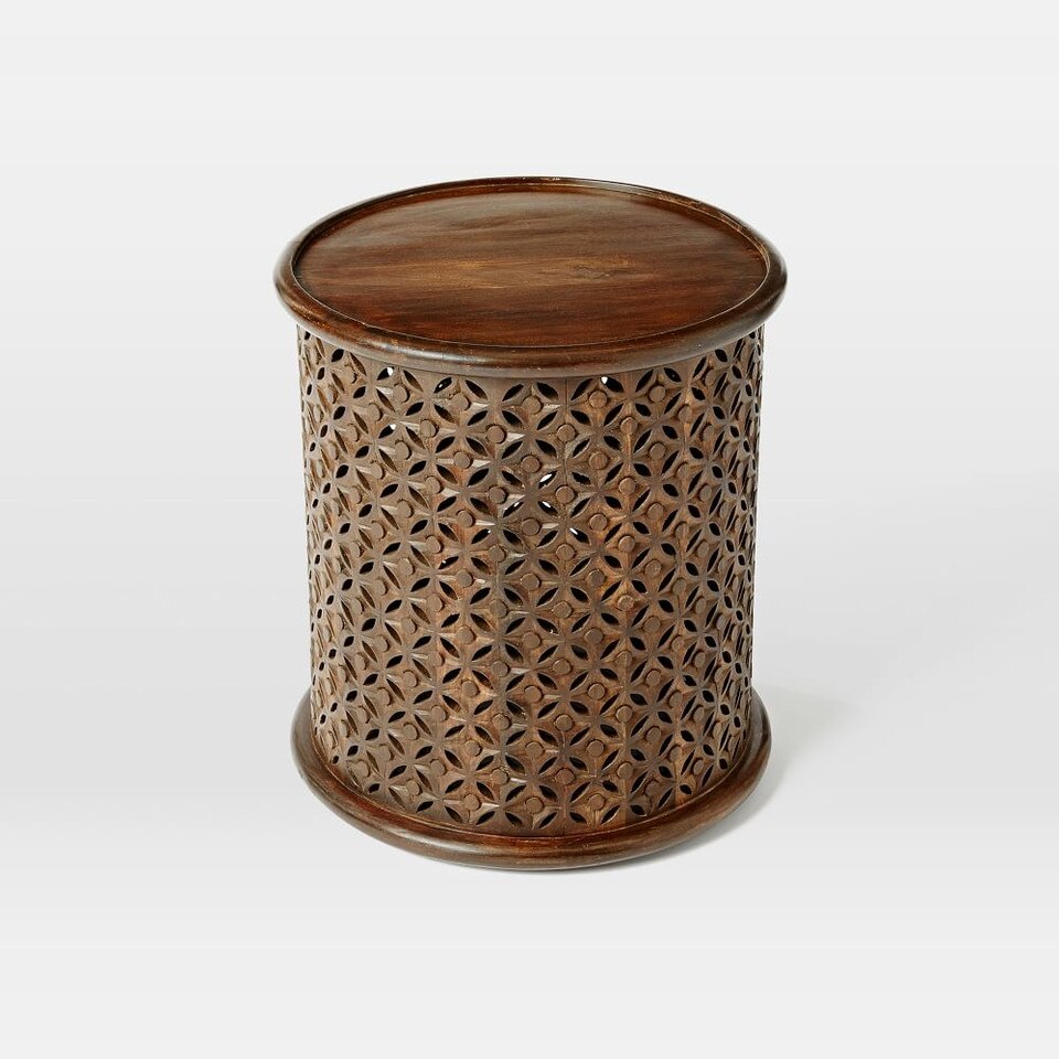 Carved Wood Side Table | west elm Australia