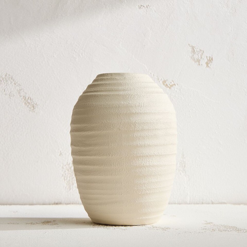 Ceramic Fluted Vases & Centrepiece Bowl - West Elm Australia