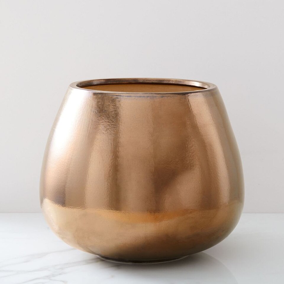 Ceramic Planters - Burnt Gold | West Elm Australia