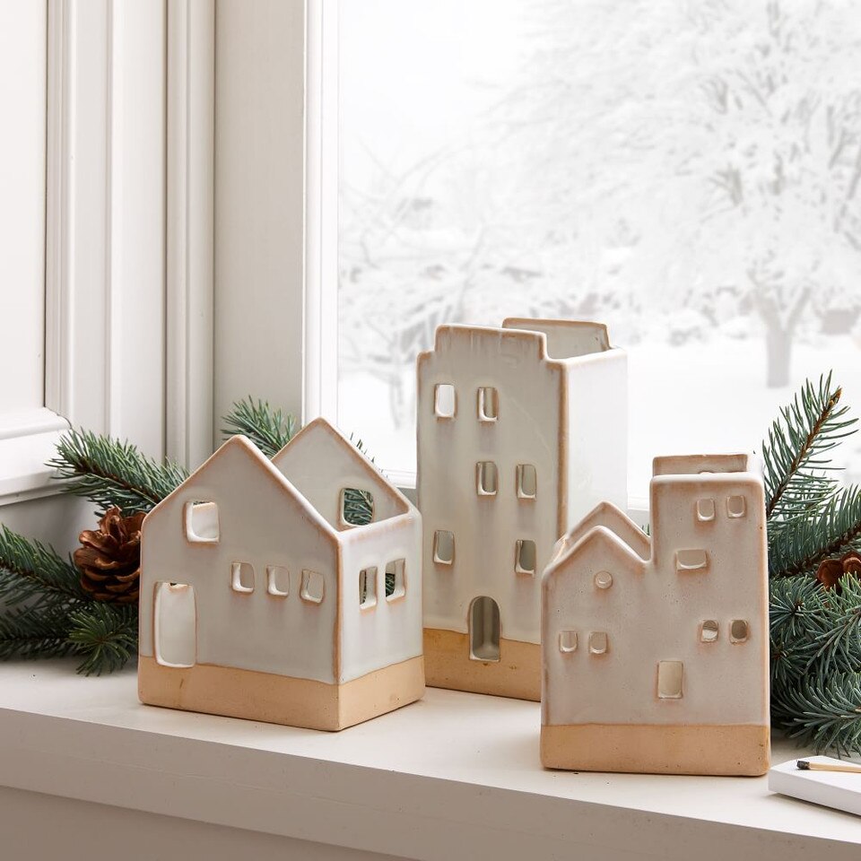 Ceramic Tealight Houses - West Elm Australia