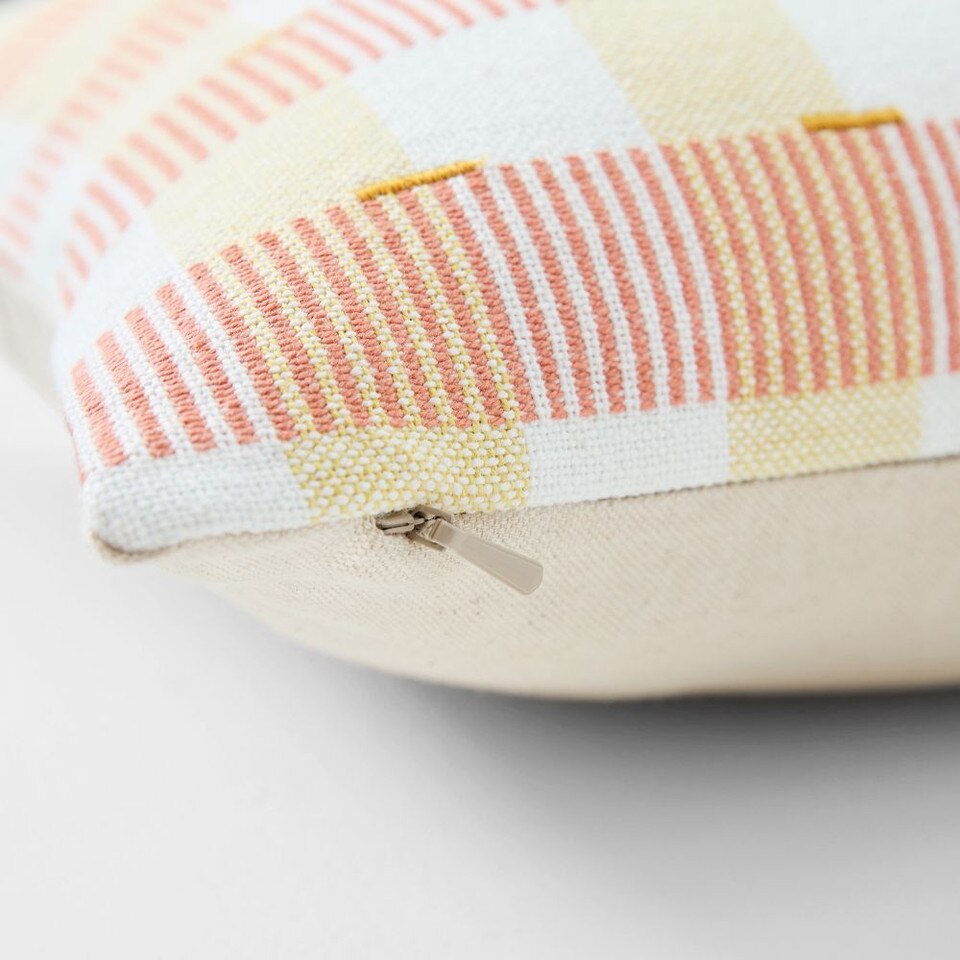 Check & Stripe Cushion Cover - West Elm Australia