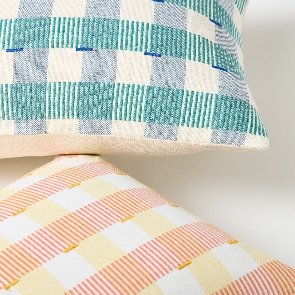 Check & Stripe Cushion Cover - West Elm Australia