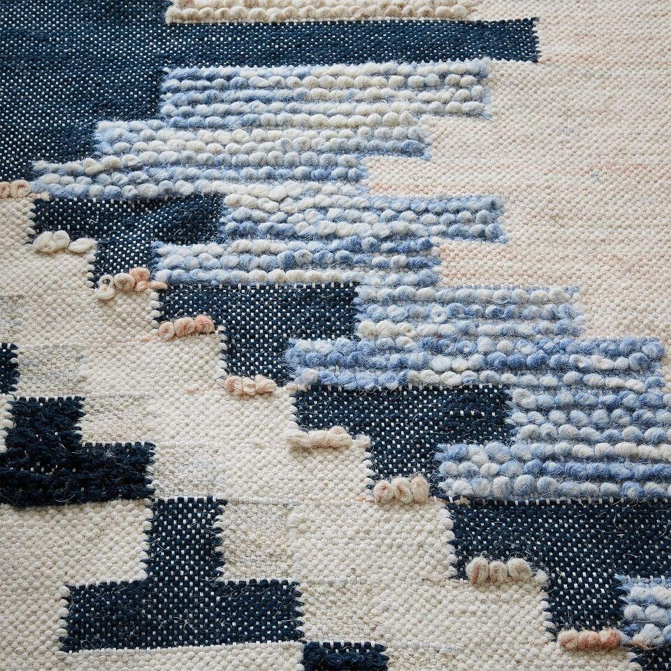 Checkerboard Diamond Wool Dhurrie | west elm Australia