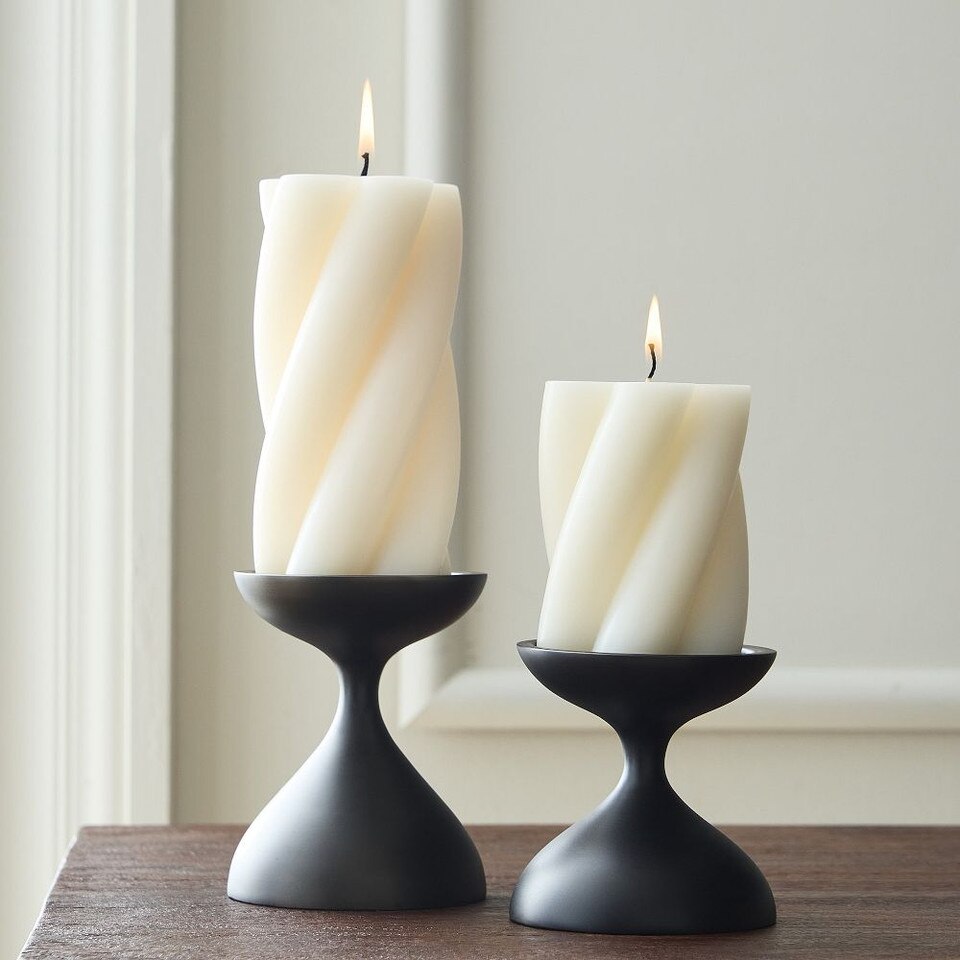 Chunky Twist Pillar Candles - West Elm Australia