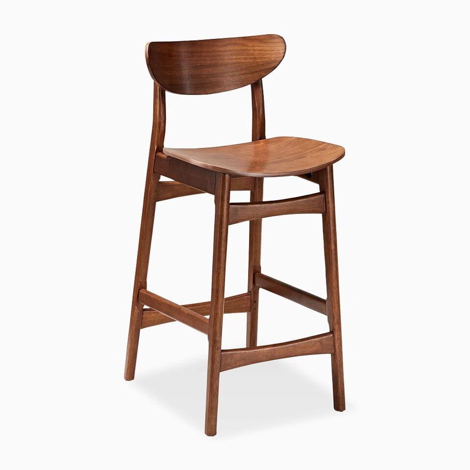 Classic Café Walnut Counter Stools - West Elm Australia