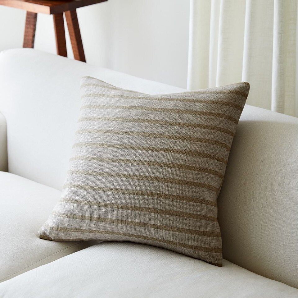 Colin King Deluxe Linen Stripe Cushion Cover - West Elm Australia