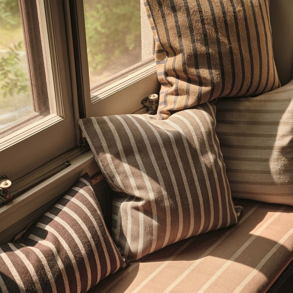 Colin King Deluxe Linen Stripe Cushion Cover - West Elm Australia