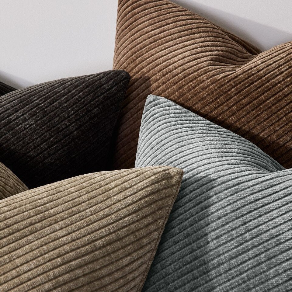 Corded Bias Velvet Pillow Cover