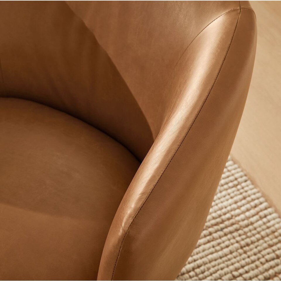 Crescent Leather Lounge Chair | West Elm Australia