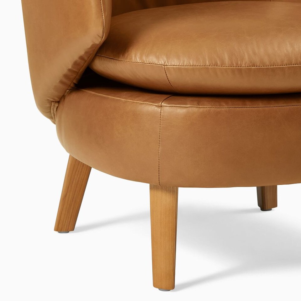 Crescent Leather Lounge Chair | West Elm Australia