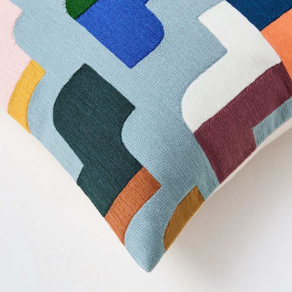 Crewel Descending Shapes Cushion Cover | West Elm Australia