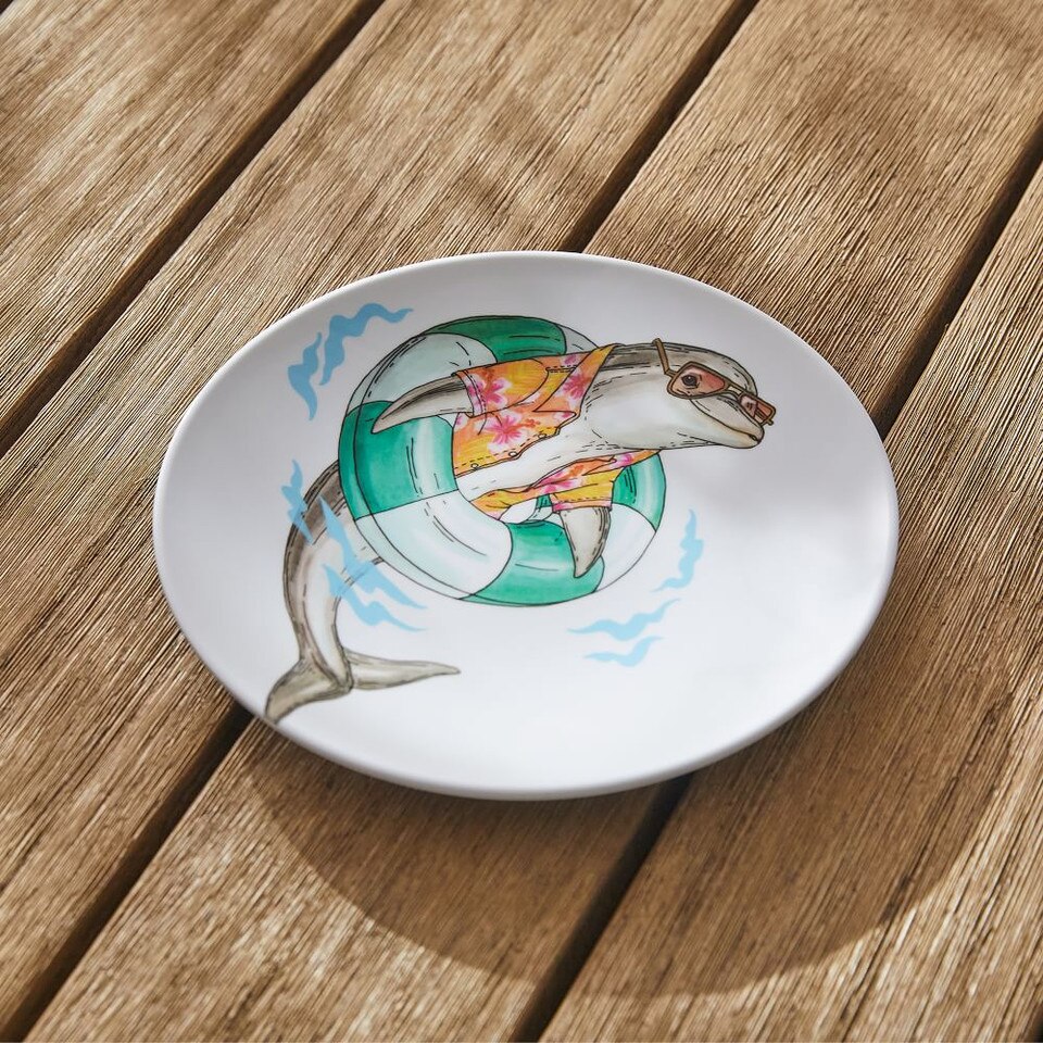 Dapper Animal Melamine Salad Plate | West Elm Australia