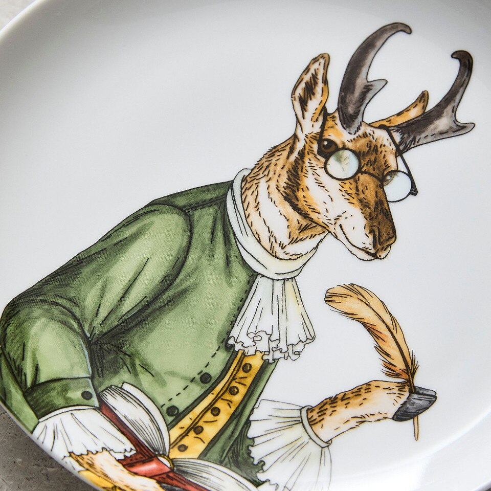Dapper Animal Patriotic Salad Plates - West Elm Australia