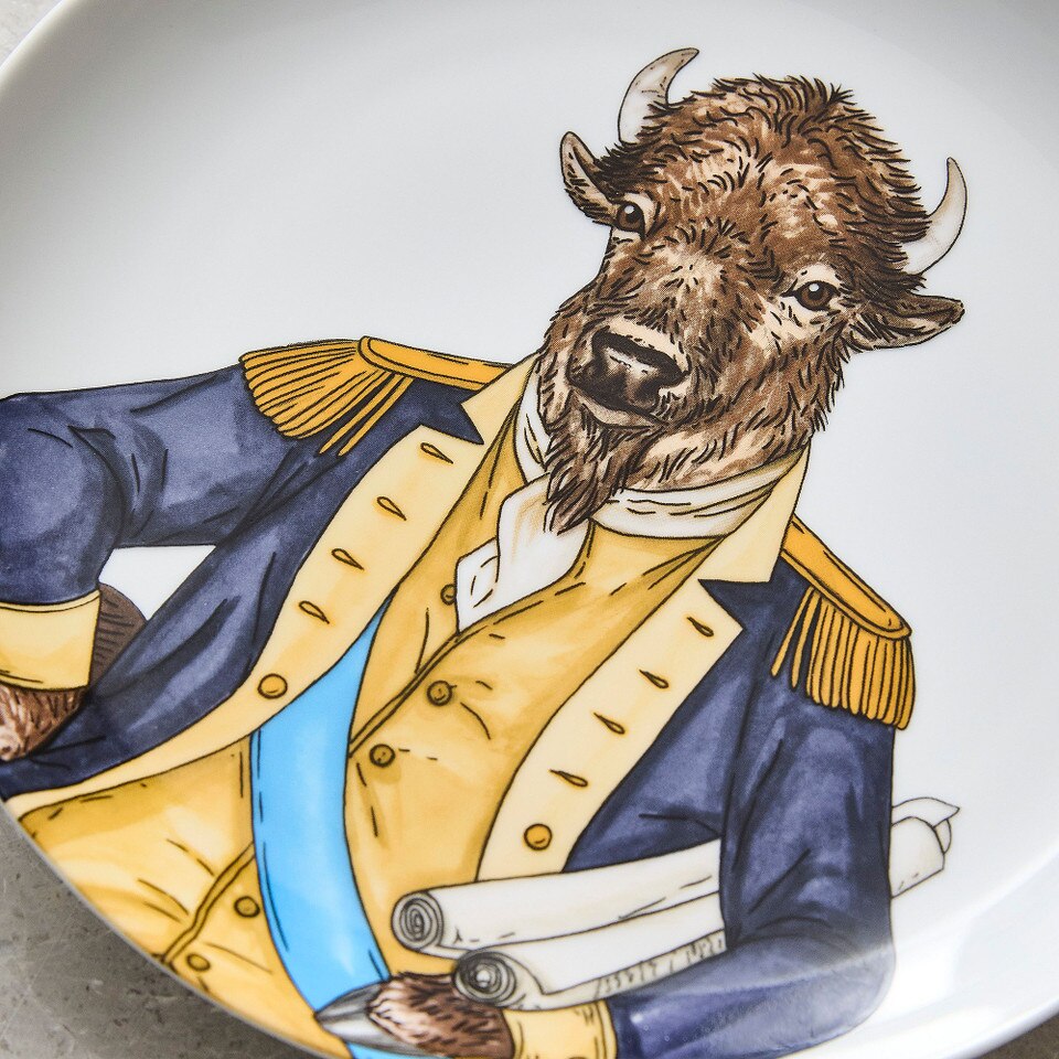 Dapper Animal Patriotic Salad Plates - West Elm Australia