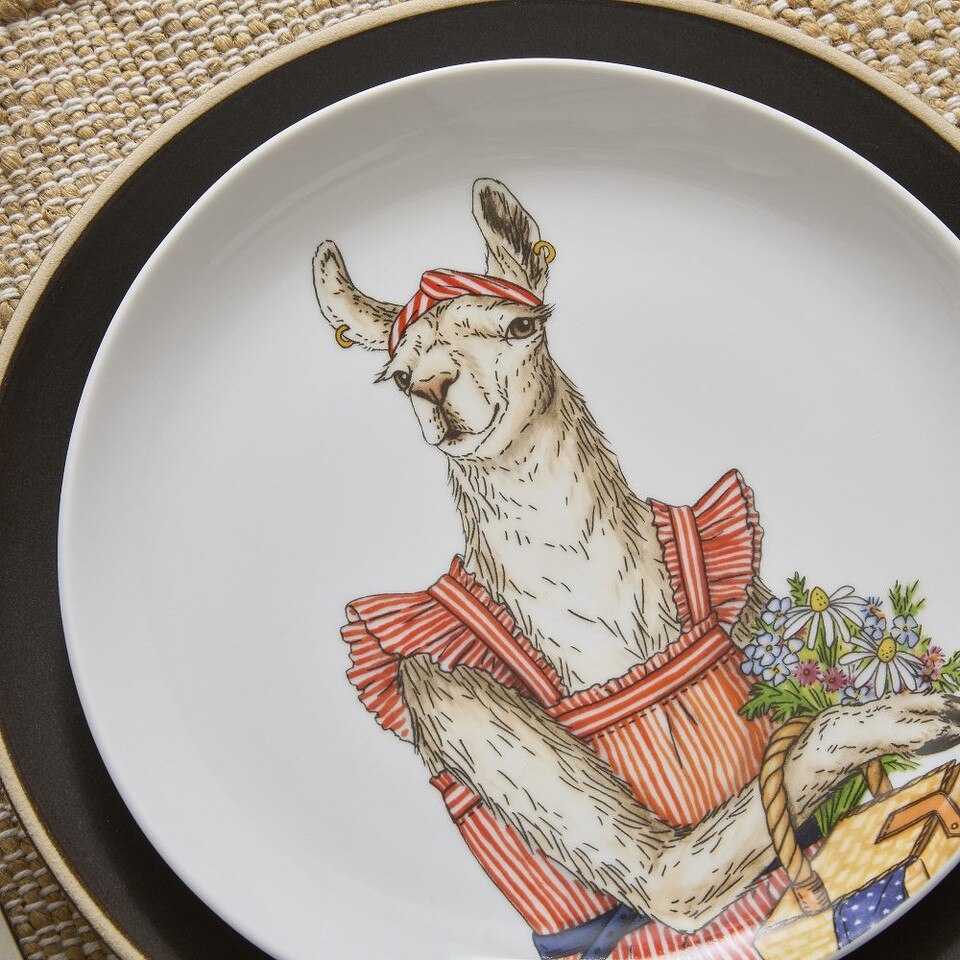 Dapper Animal Preppy Salad Plates - West Elm Australia