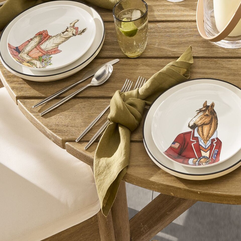 Dapper Animal Preppy Salad Plates - West Elm Australia
