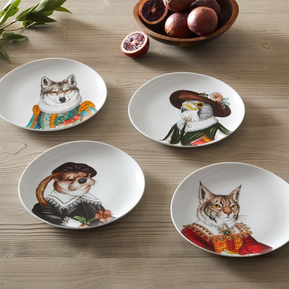 Dapper Animal Salad Plates | West Elm Australia