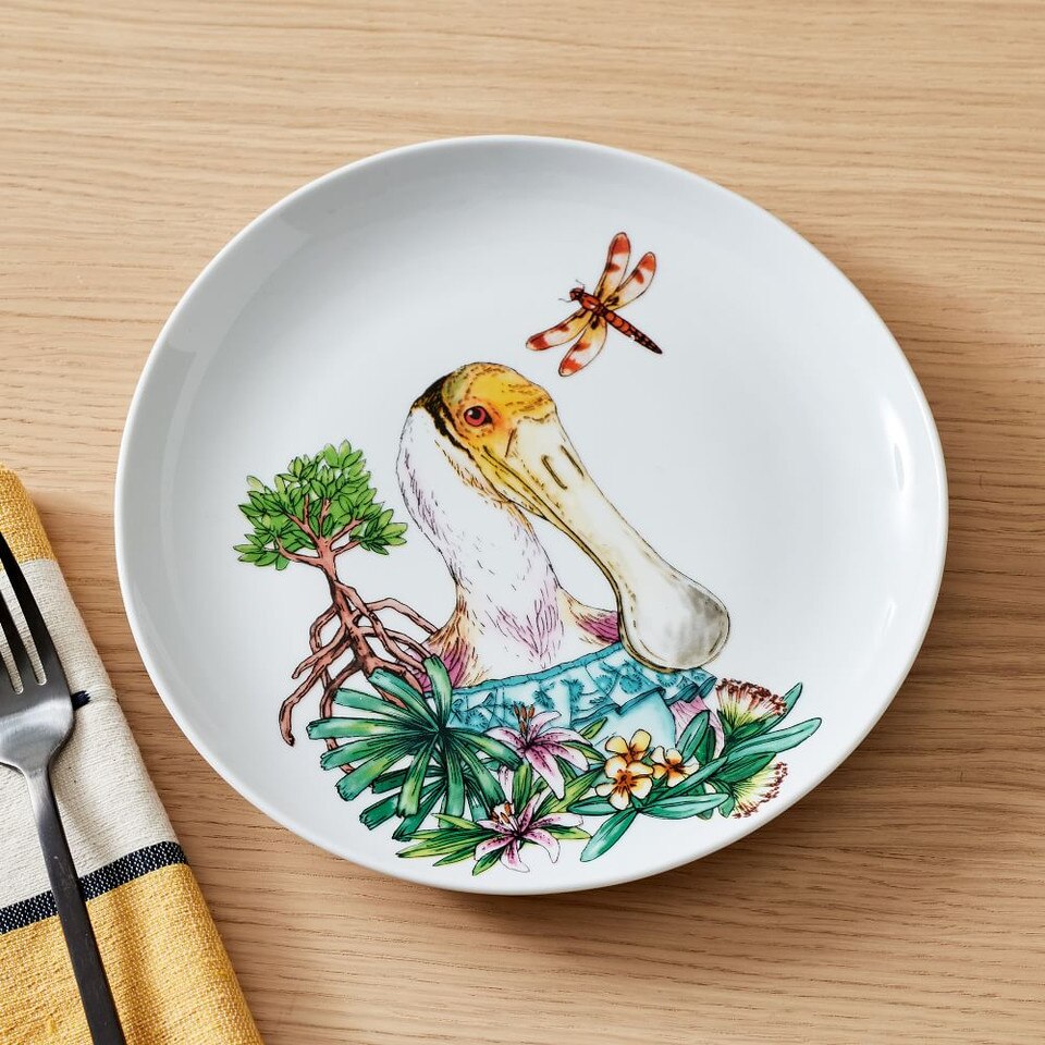 Dapper Animal Spring Salad Plates | West Elm Australia