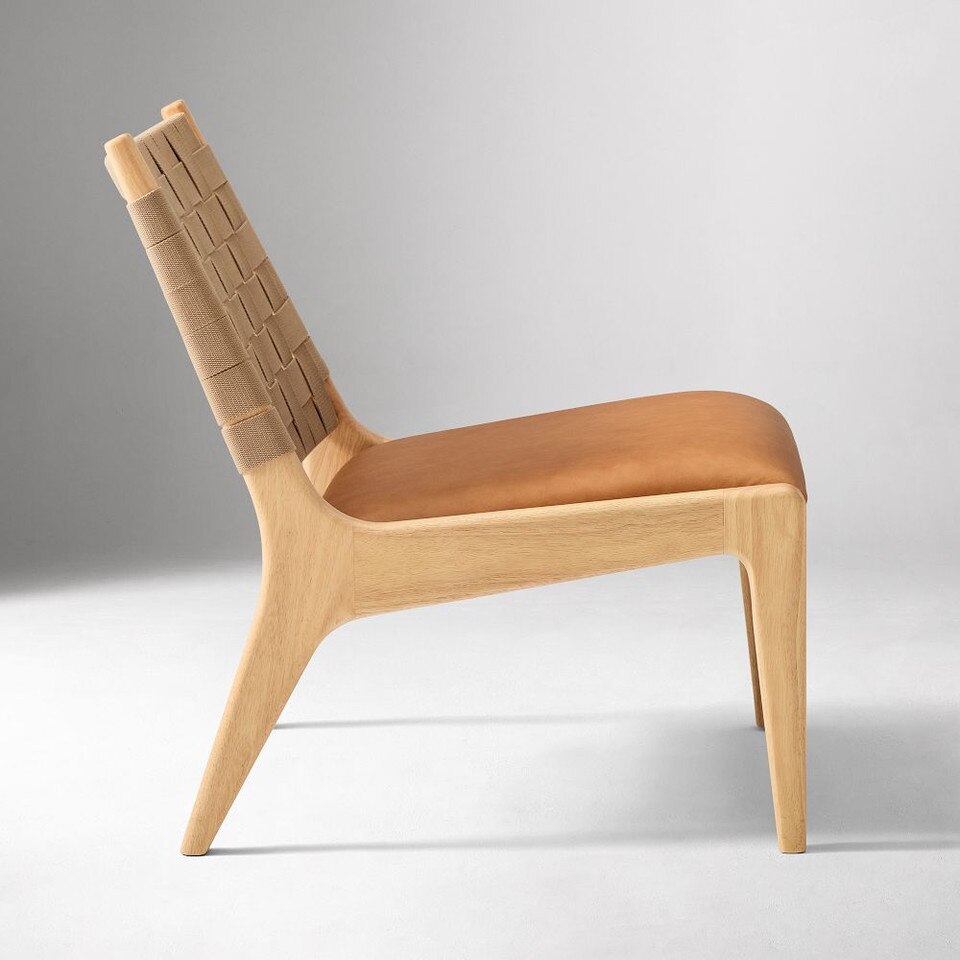 Dunham Leather Slipper Chair - West Elm AU