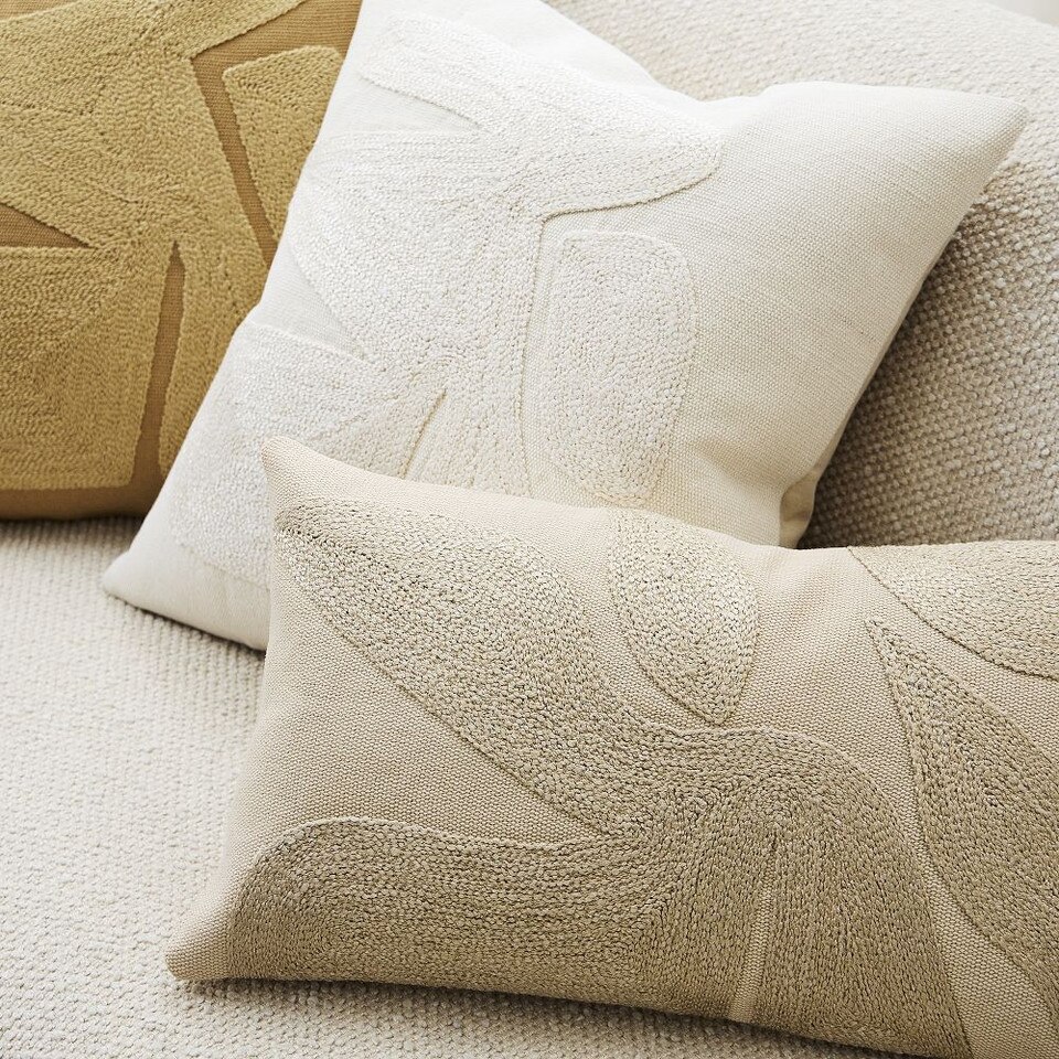 Embroidered Modern Abstract Cushion Cover - West Elm Australia