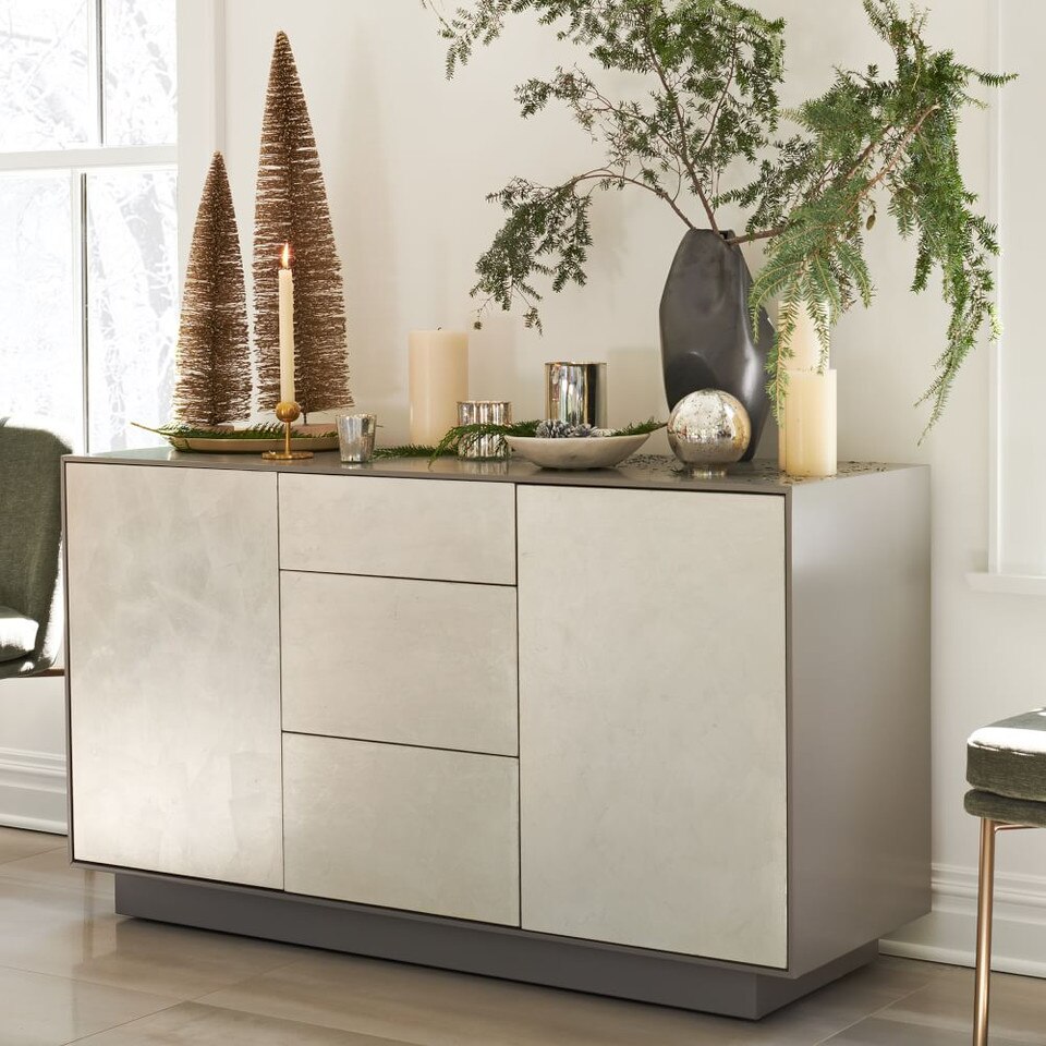 Emilia Metallic Leaf Buffet | West Elm Australia