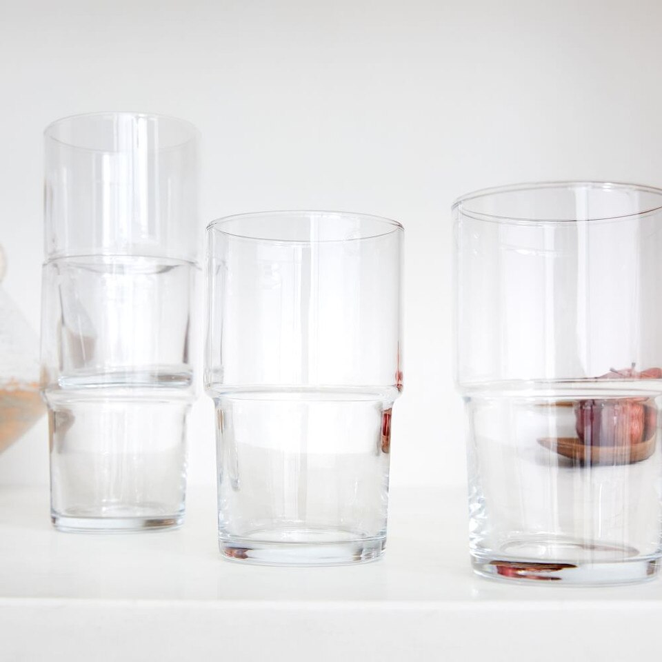 Essential Stacking Drinking Glasses - West Elm Australia